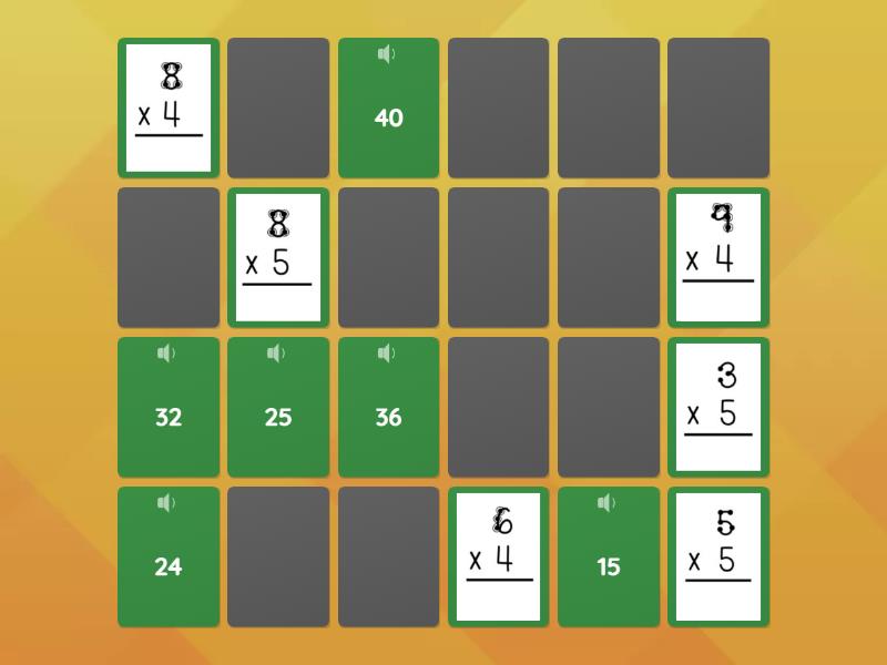 Matching touch point multiplication basic - Matching pairs