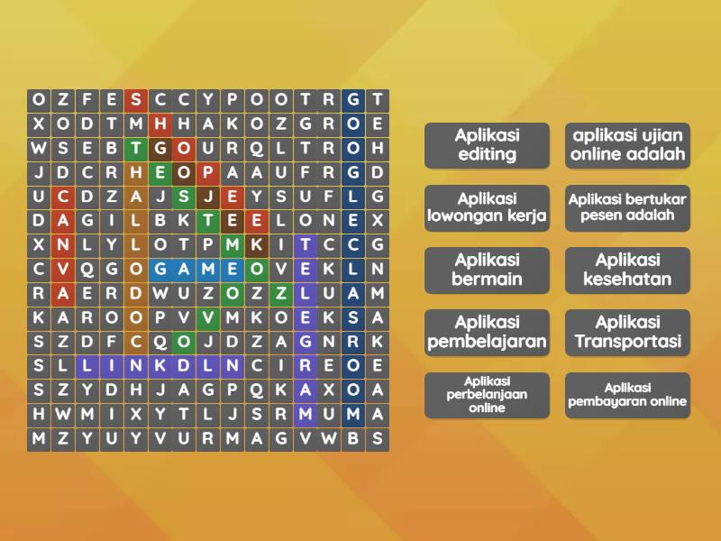 Susunan Kata - Wordsearch