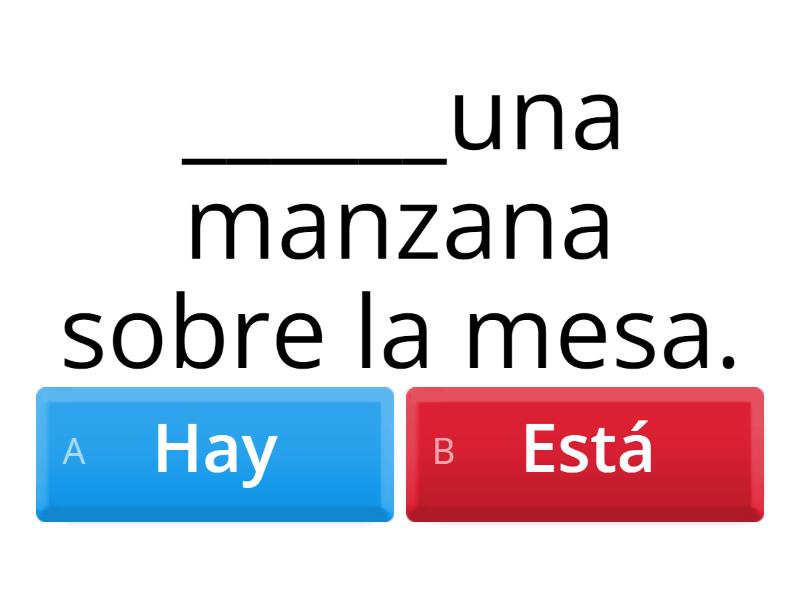 ESTAR VS HAY - Quiz