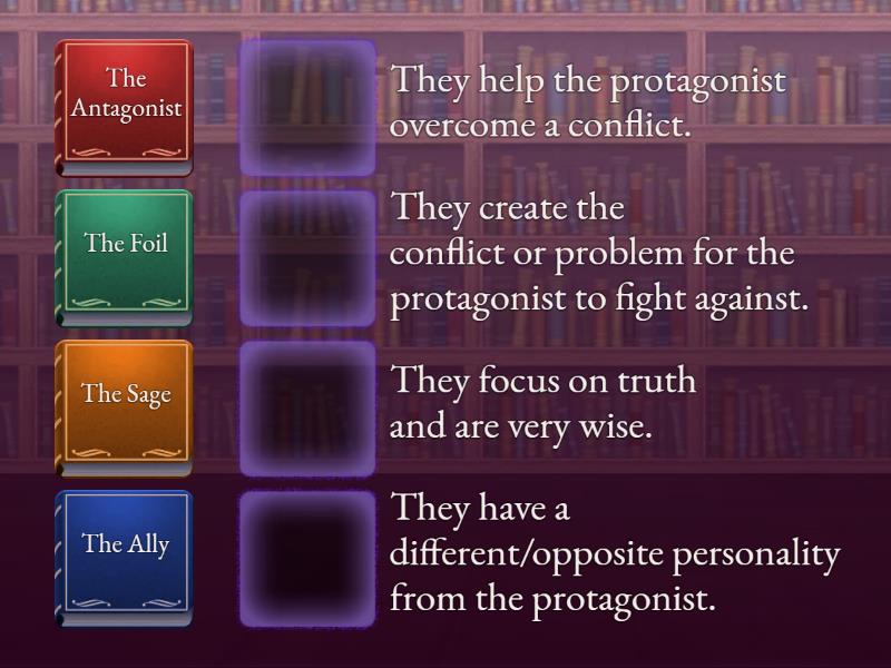 Types of Secondary Characters - Match up