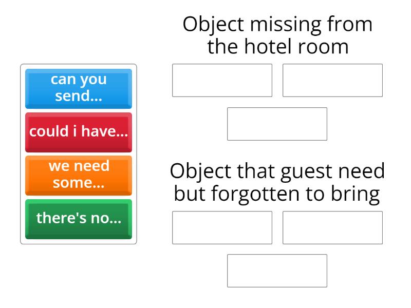 phrases for requesting things - Group sort
