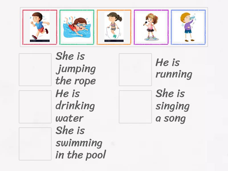 Present continuous - Match up
