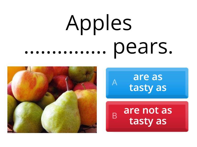 Comparatives as... as / not as ... as - Quiz