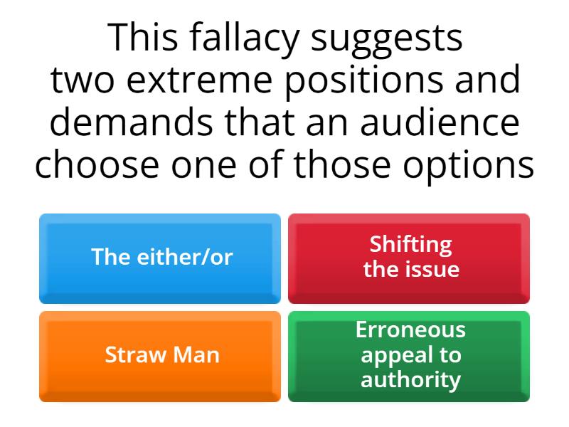 Logical Fallacies COMP - Quiz