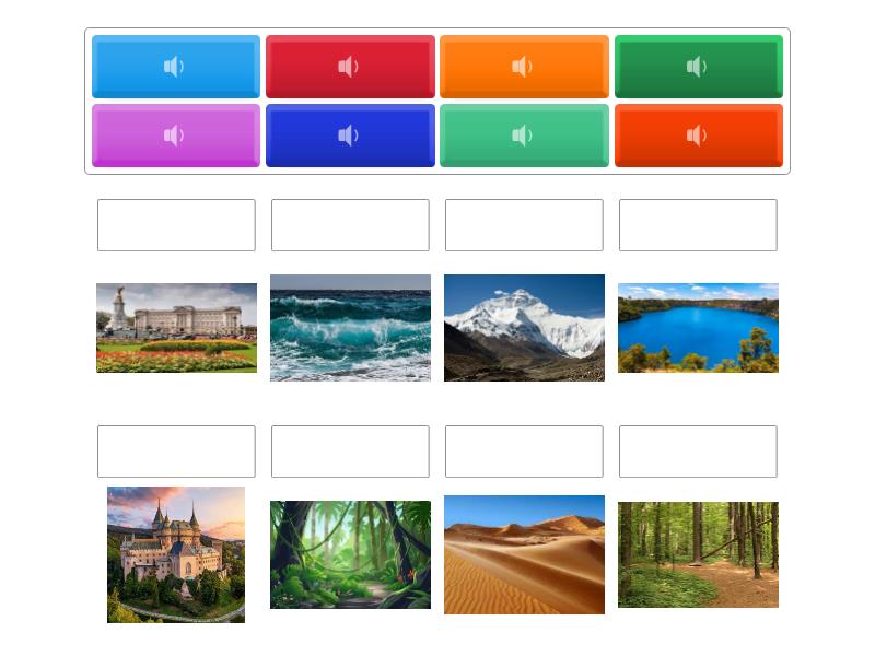 Places with AUDIO - Une las parejas