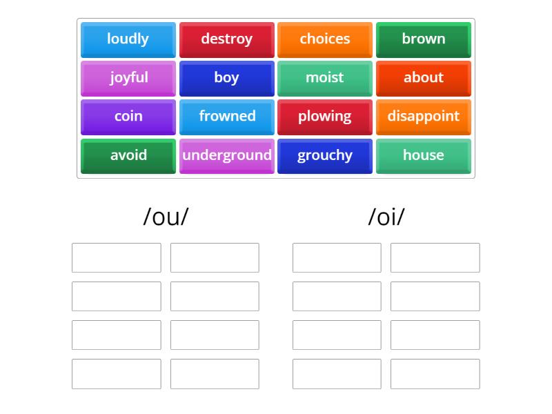 Diphthongs - Group sort