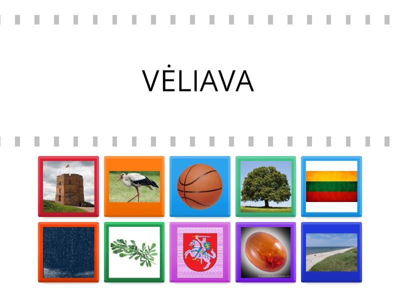 Lietuvos simboliai - Find the match