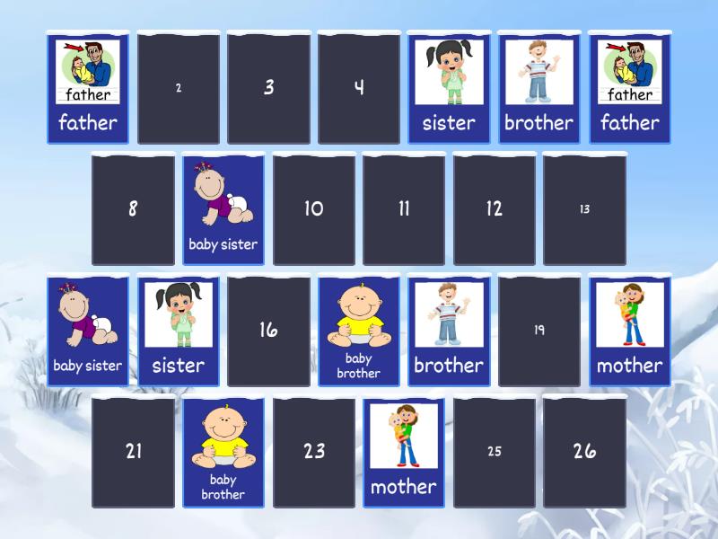 Family Members Group 3 - Matching pairs