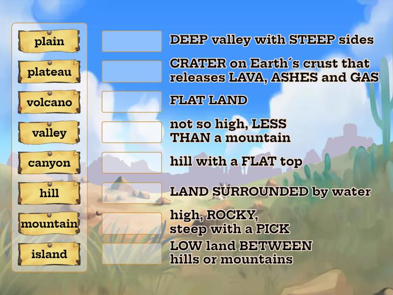 Landforms - Match up