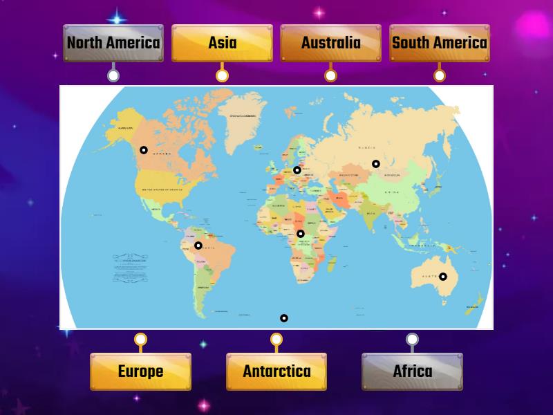 Complete the map - Labelled diagram