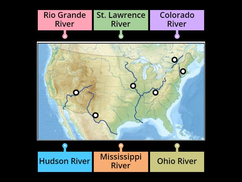Label the Rivers - Labelled diagram