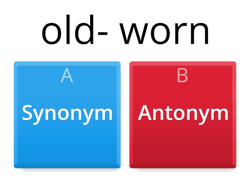 Synonyms and Antonyms grade 5 - Quiz