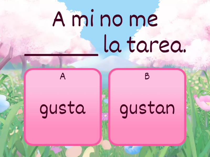 ¿Gusta o Gustan? - Cuestionario
