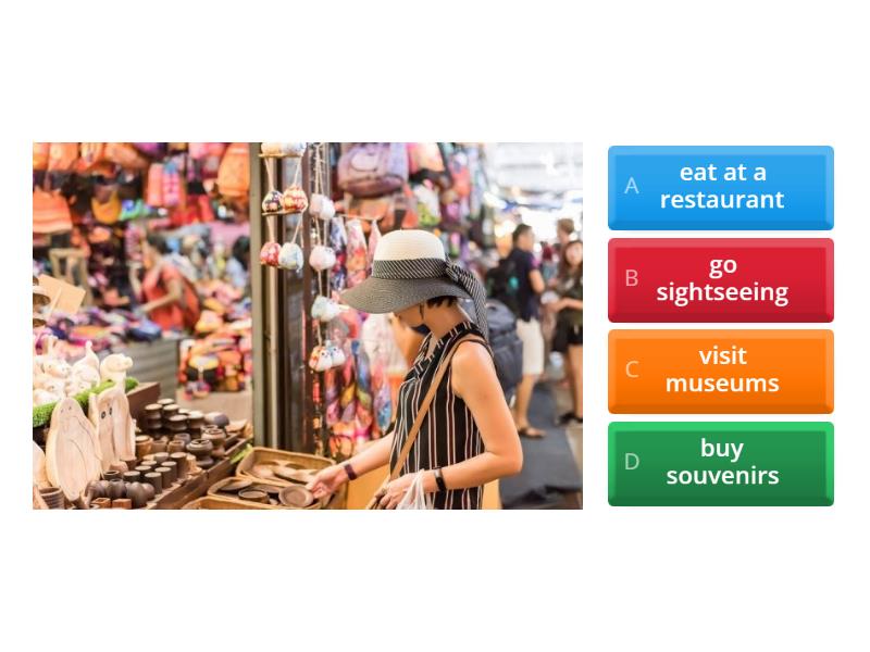 Go Getter 2 Unit 7.3 things to do on holiday - Quiz