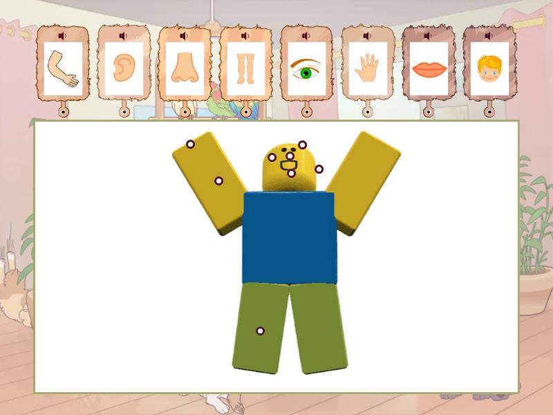 Body parts / Roblox (8) for SM starter - Labelled diagram