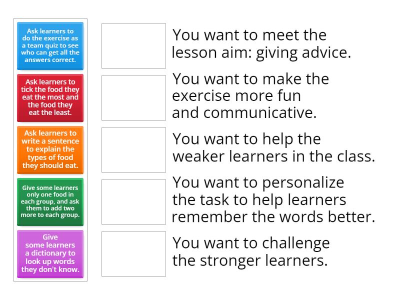 Matching Pairs_Reasons & Adapted Exercises - Une las parejas
