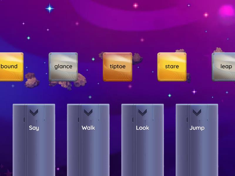 Narrative Writing: Vivid Verbs - Speed sorting