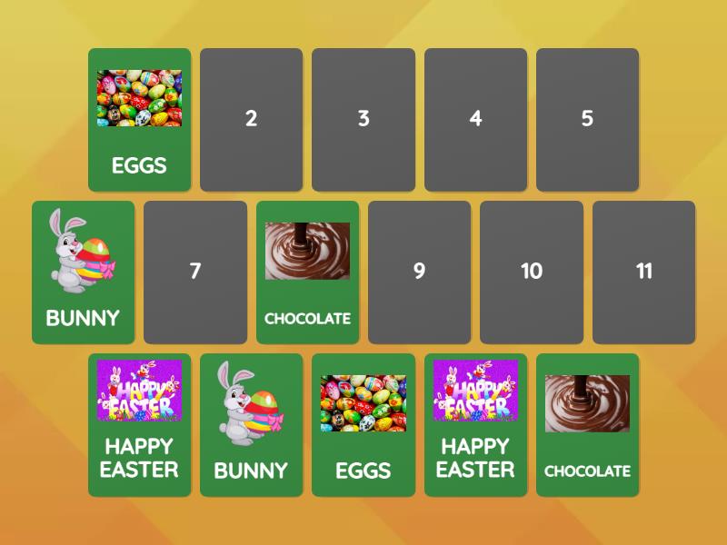 HAPPY EASTER! 1° A 1°B INGLÉS NSL - Matching pairs