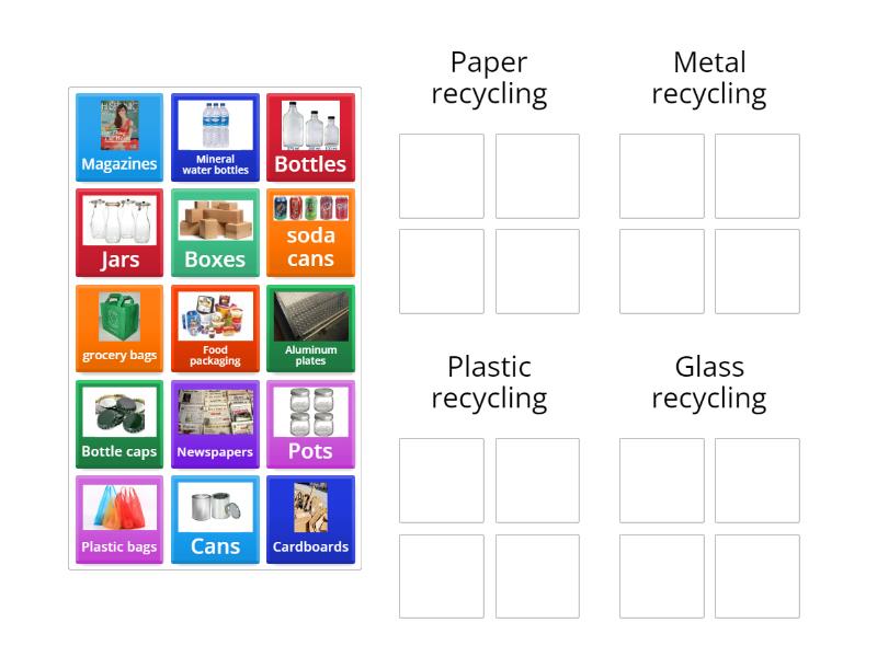 Recycling Class Activity - Group sort