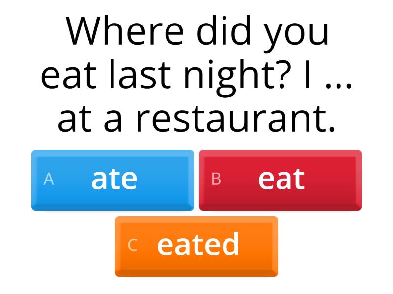 S2_Unit 5: Past simple irregular verbs - Quiz