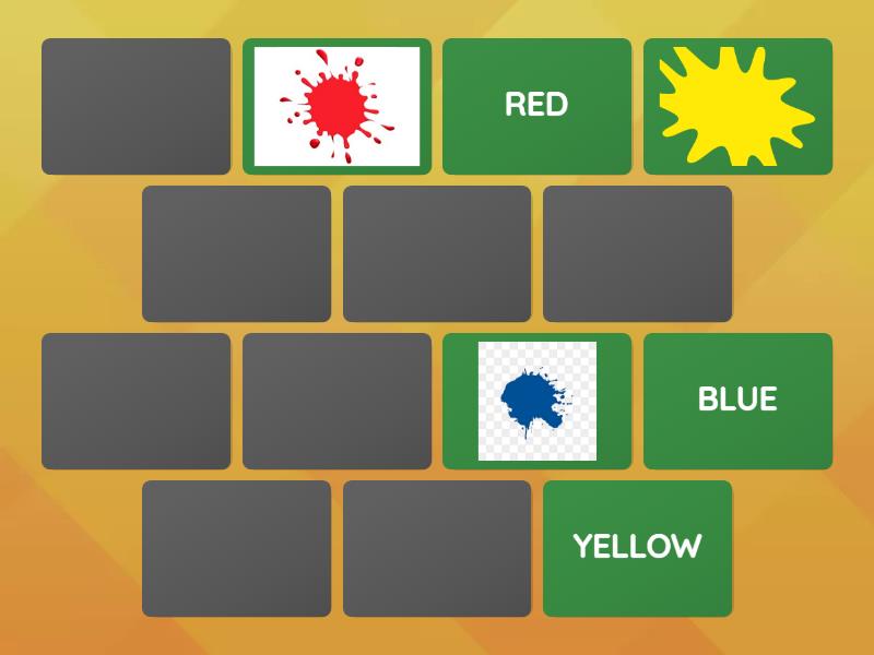 colors MEMORY GAME - Matching pairs