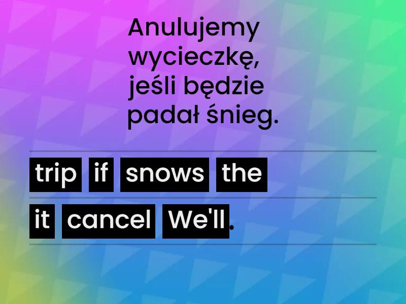 pierwszy okres warunkowy - first conditional - 1 - angielskie zadania ...