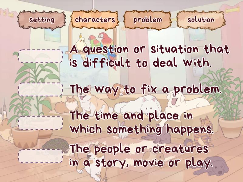 Story elements - Une las parejas