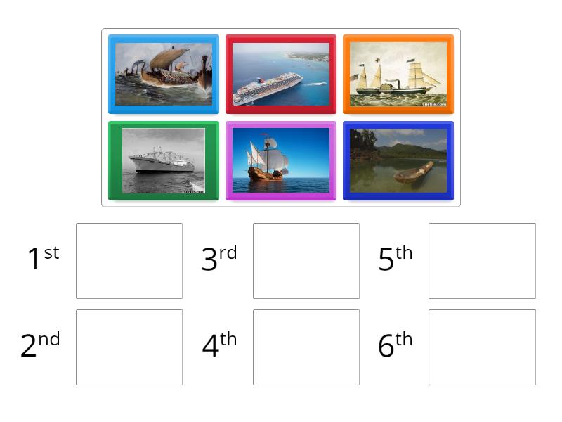 Boats and ships - Rank order