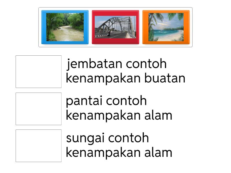 kenampakan alam dan buatan - Match up