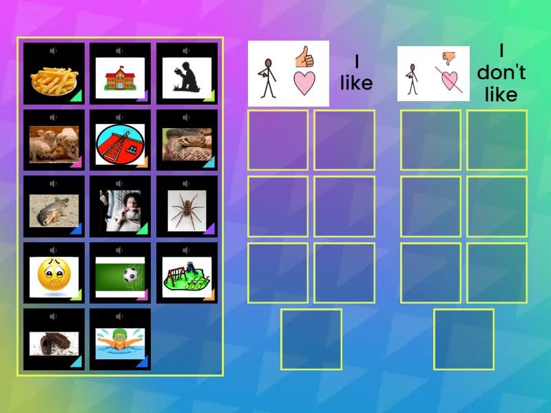 I Like, I Don't Like - Group sort