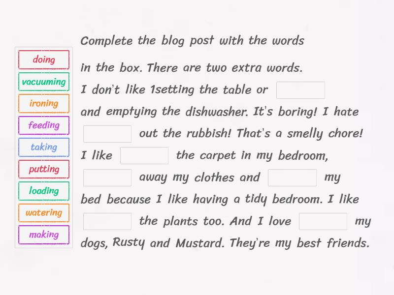 gg3 1.1 task 8 - Missing word