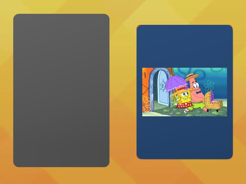 SpongeBob Present Continuous - Speaking cards