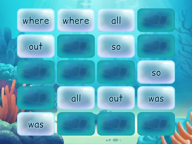 Tricky Words - Matching pairs