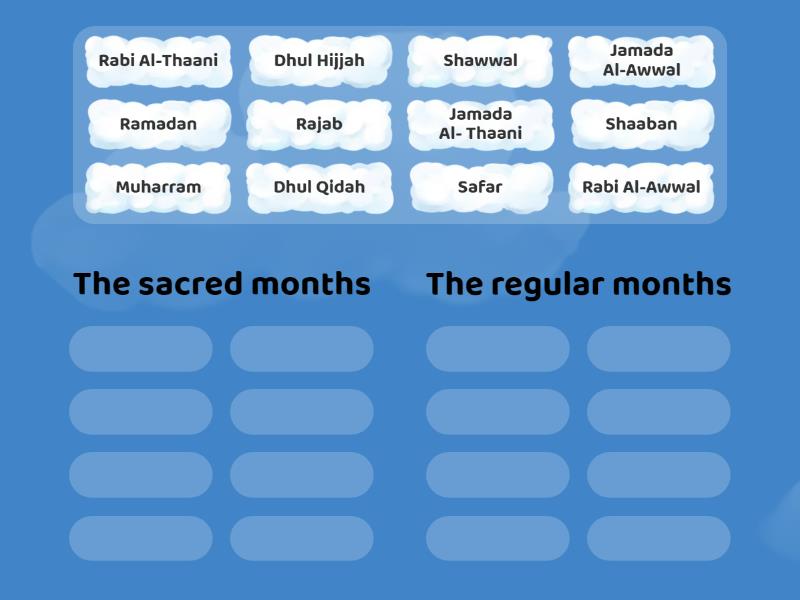 The Hijri Months - Group sort