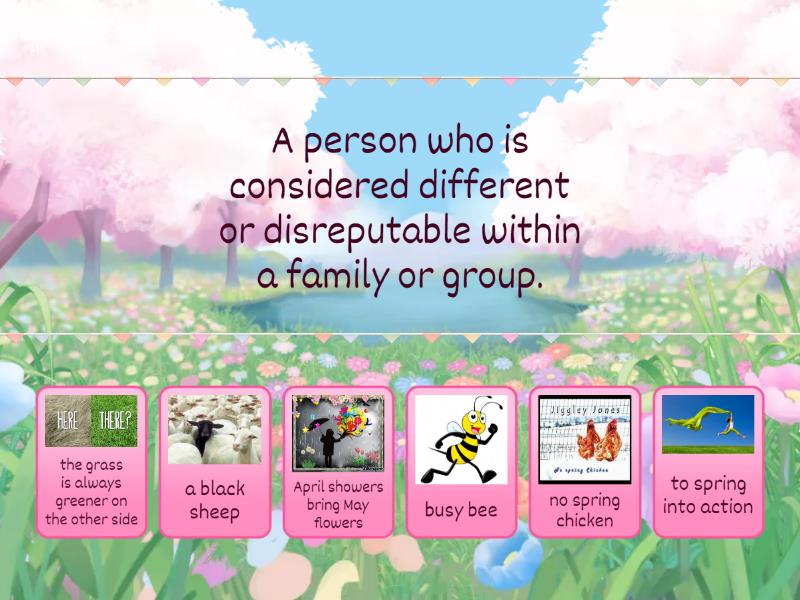 Spring idioms - Find the match