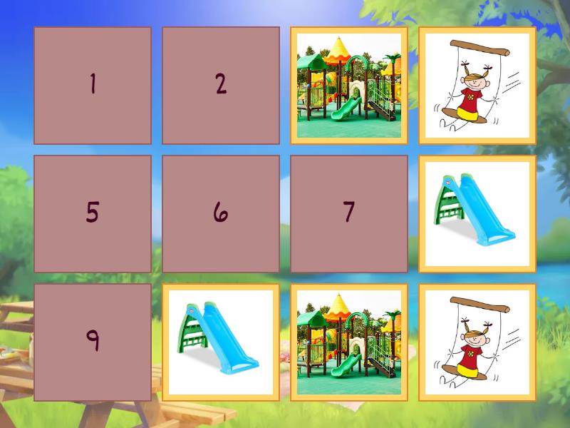 SS1 My park + park, playground - Matching pairs