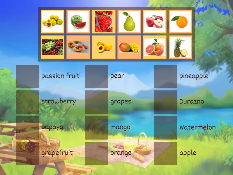 fruits - pairs - Match up