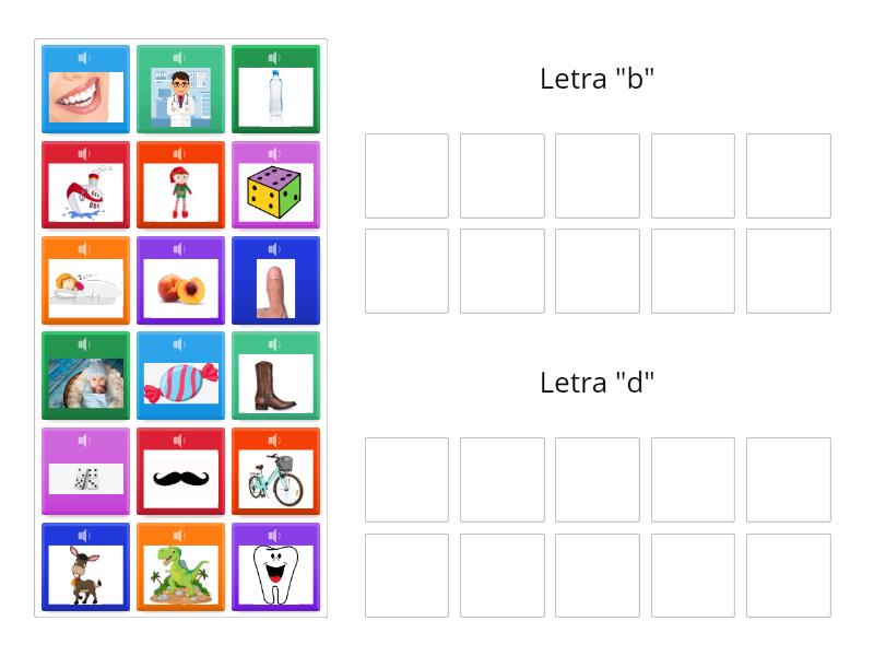 Letra "b" y "d" - Group sort