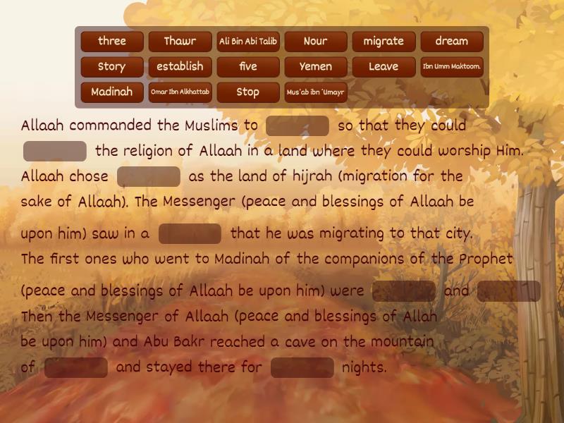 Prophet’s migration - Complete the sentence