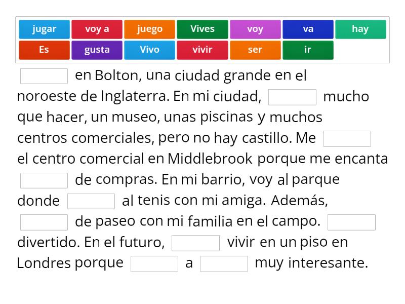 Mi ciudad - Complete the sentence