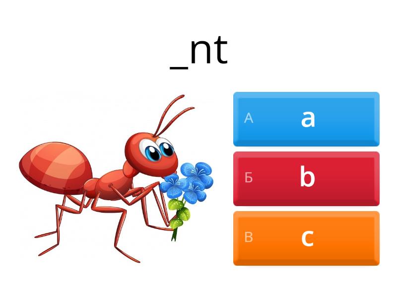 AS Starter alphabet a,b,c - Quiz
