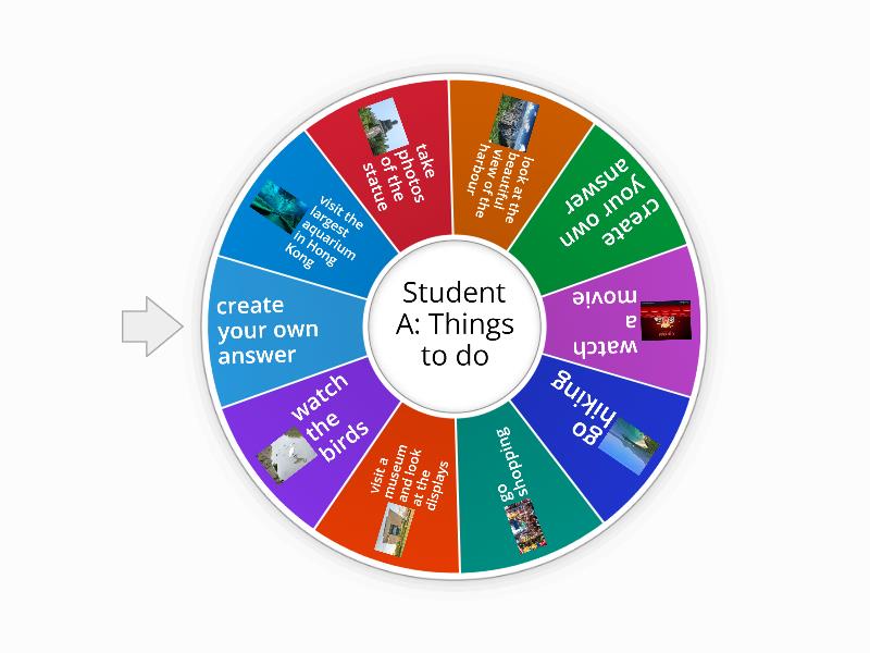 Student A: Ch.1 Let's take a trip! - Spin the wheel