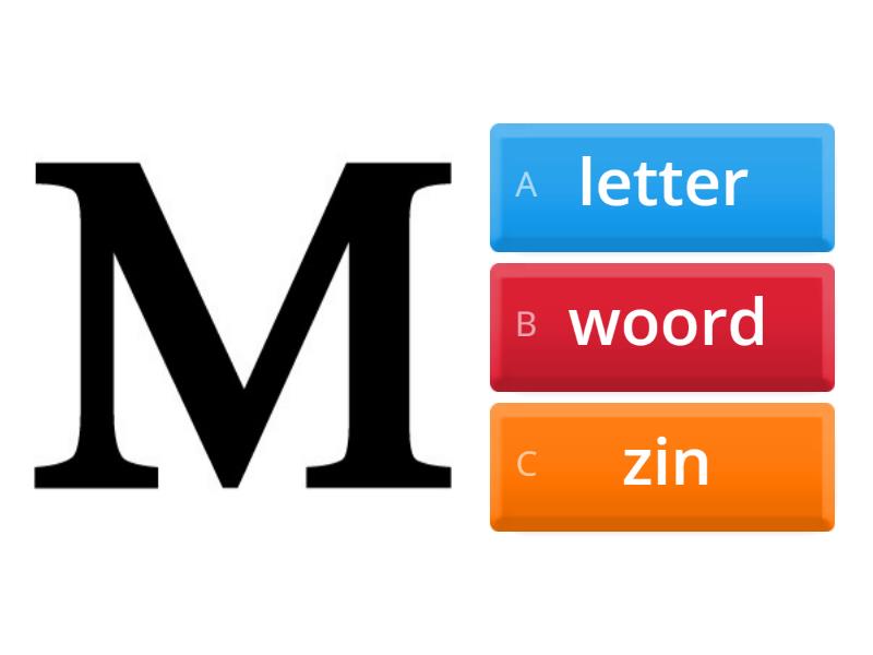 NT2 grammatica | letter, woord of zin - Quiz