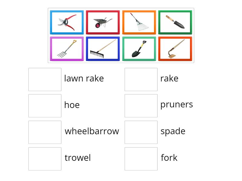 Gardening tools - Match up