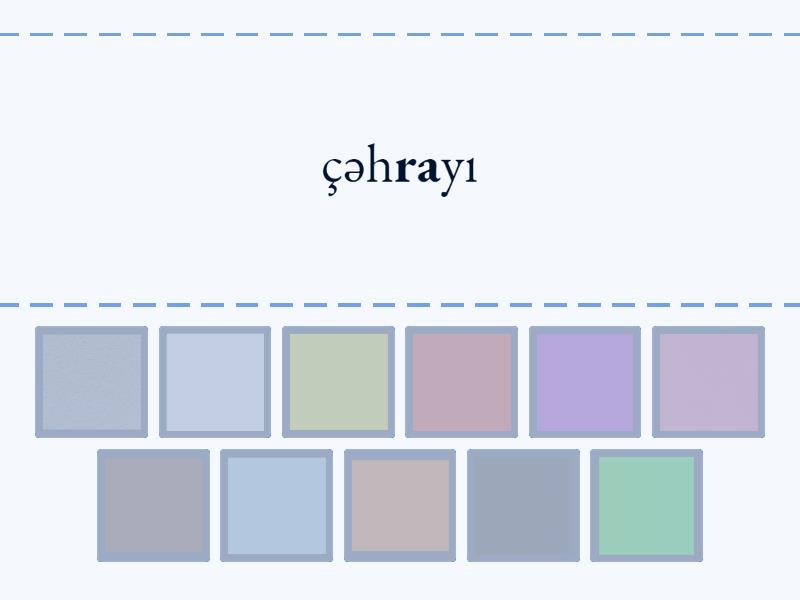 Rənglər (dərslik səh.14) 1-ci sinif - Eşleşmeyi bul