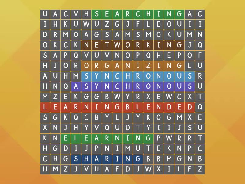 E-LEARNING - Wordsearch