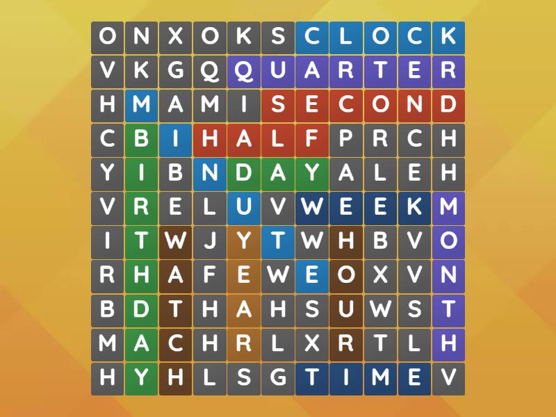 Time - Wordsearch