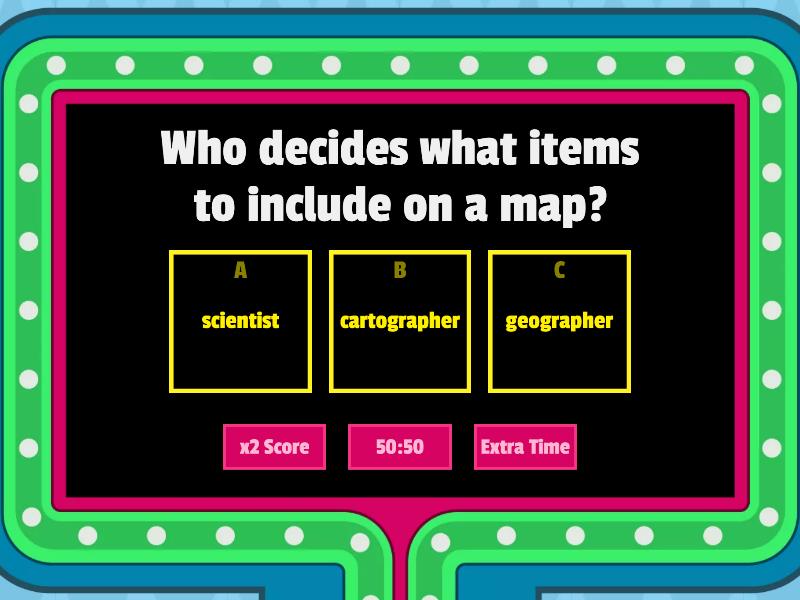 Reading Maps - Gameshow quiz
