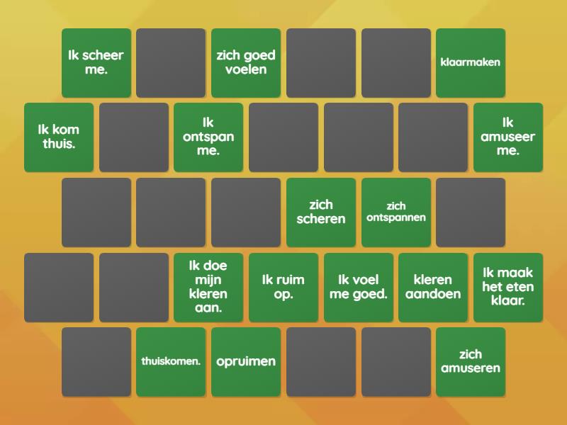 Vind hetzelfde verbum (infinitief en ik-vorm) - Matching pairs
