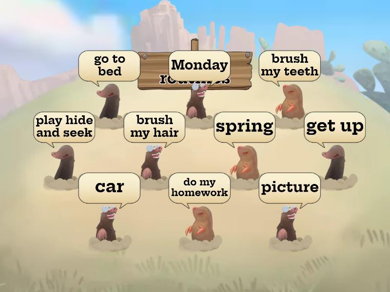 Daily routines (p4) - Whack-a-mole